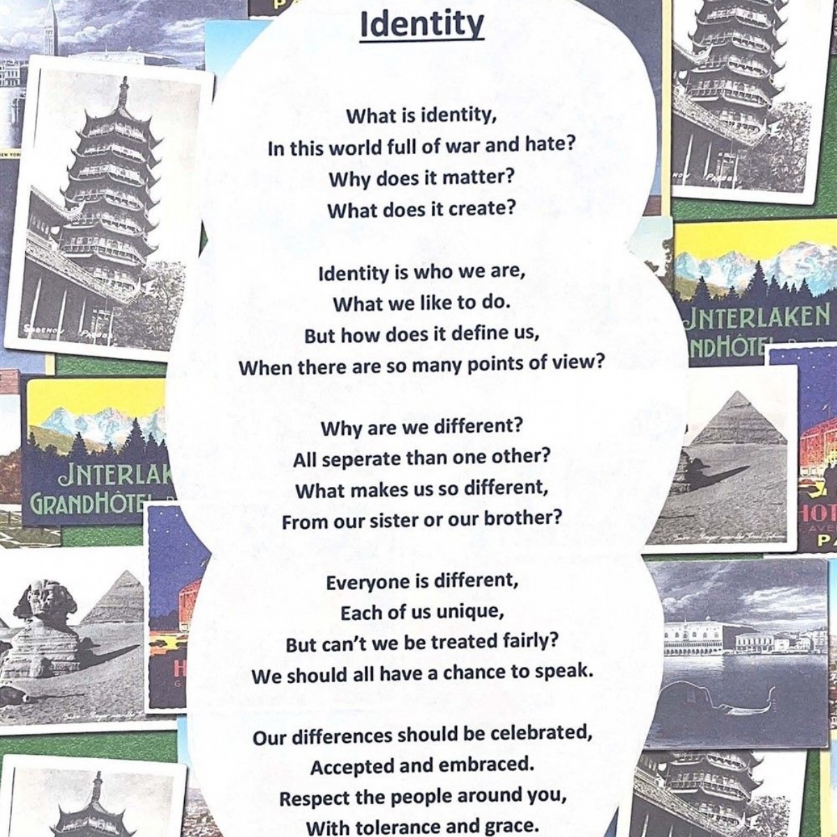 Warlingham School & Sixth Form College - Identity Poetry House Competition